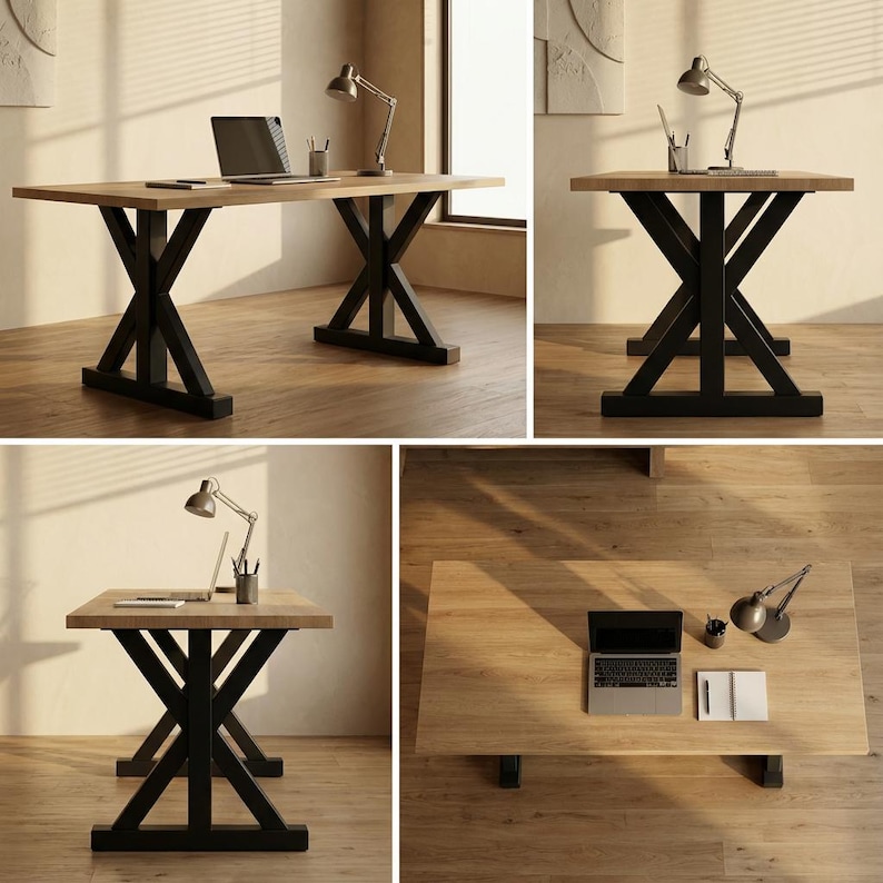 DIY Heavy Duty Farmhouse Table Legs – Industrial Steel Bases for Dining ...