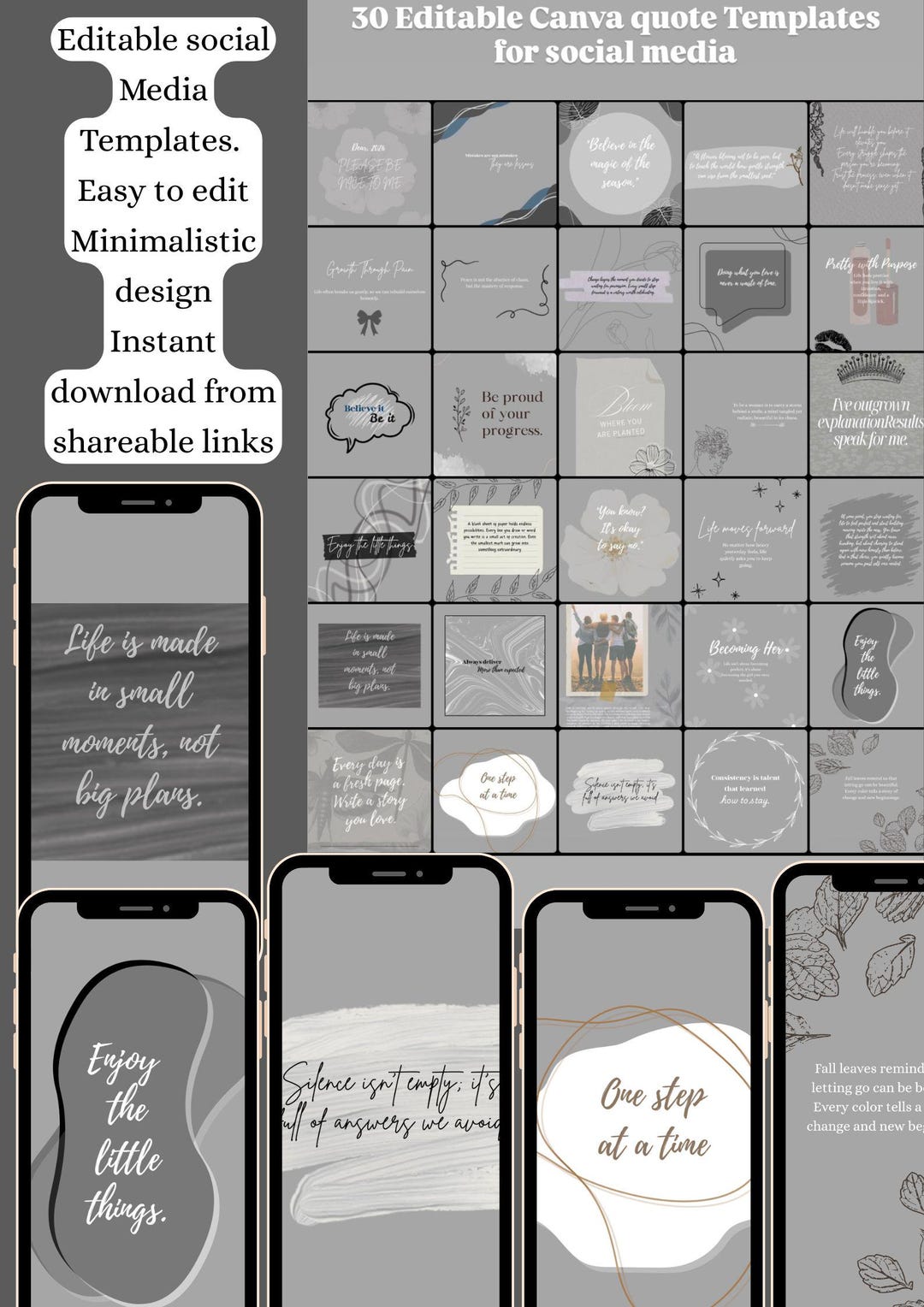 30 Social Media Editable Canva Quote Templates for Content Creators ...