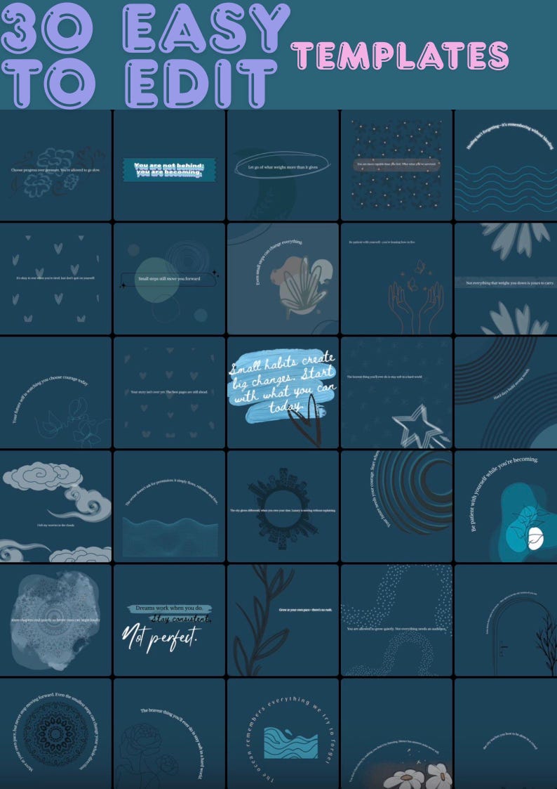 30 Editable Social Media Templates for Writers, Authors or Content ...