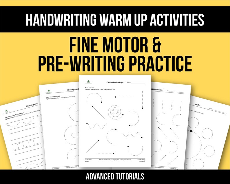 Handwriting Warm up Activities | Fine Motor & Pre-writing Practice - Etsy
