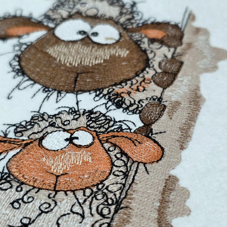 Funny Peeking Sheep Machine Embroidery Design Cute Lamb Embroidery ...