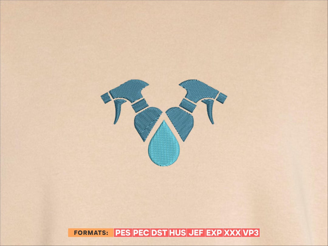 Cleaning Services Embroidery Design | Cleaning Spray Bottle Embroidery ...