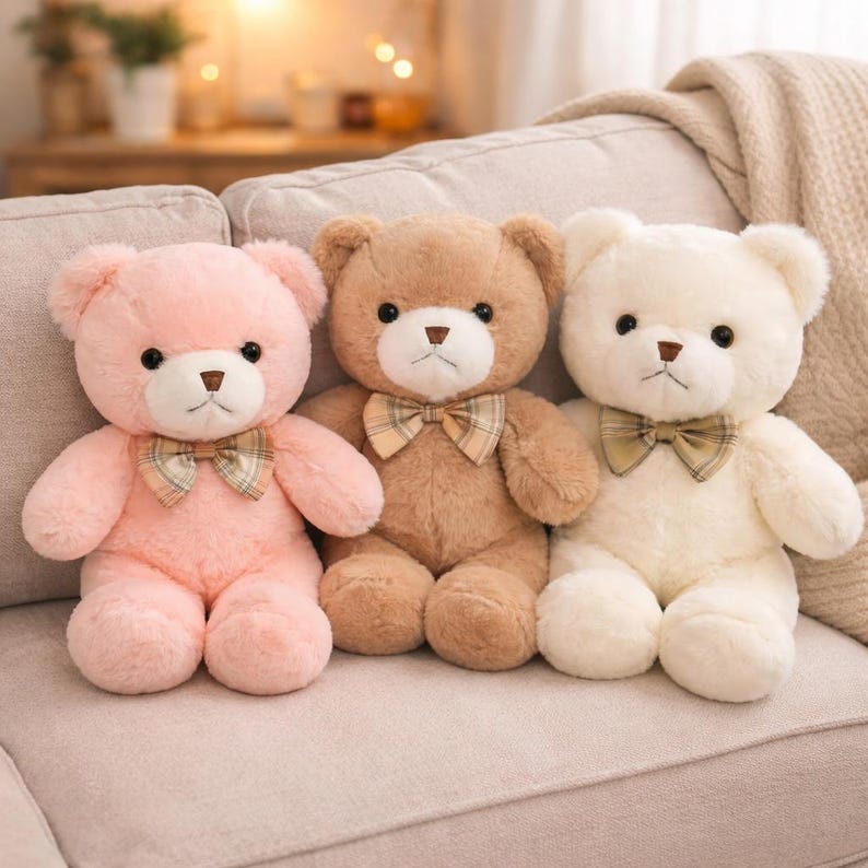Soft Teddy Bear Plush Toy – Cozy Stuffed Animal for Home Decor, Kids ...