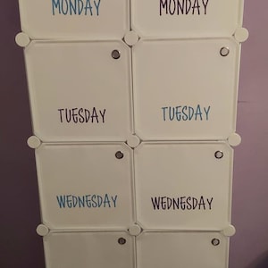 Days of the Week Label Set (decals Only) - Etsy