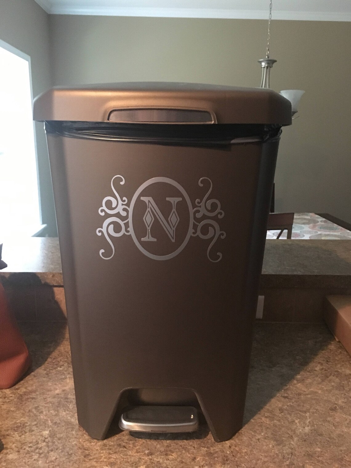 Monogram/personalized Decal for Trash Can or Other Decor - Etsy