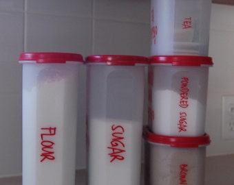 Spice Labels Colored Vinyl Spice Decals Custom Kitchen - Etsy