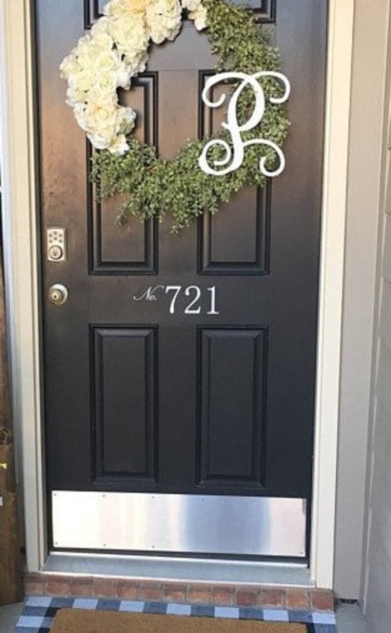 Personalized House No. Address Vinyl Decal for Front Door | Etsy