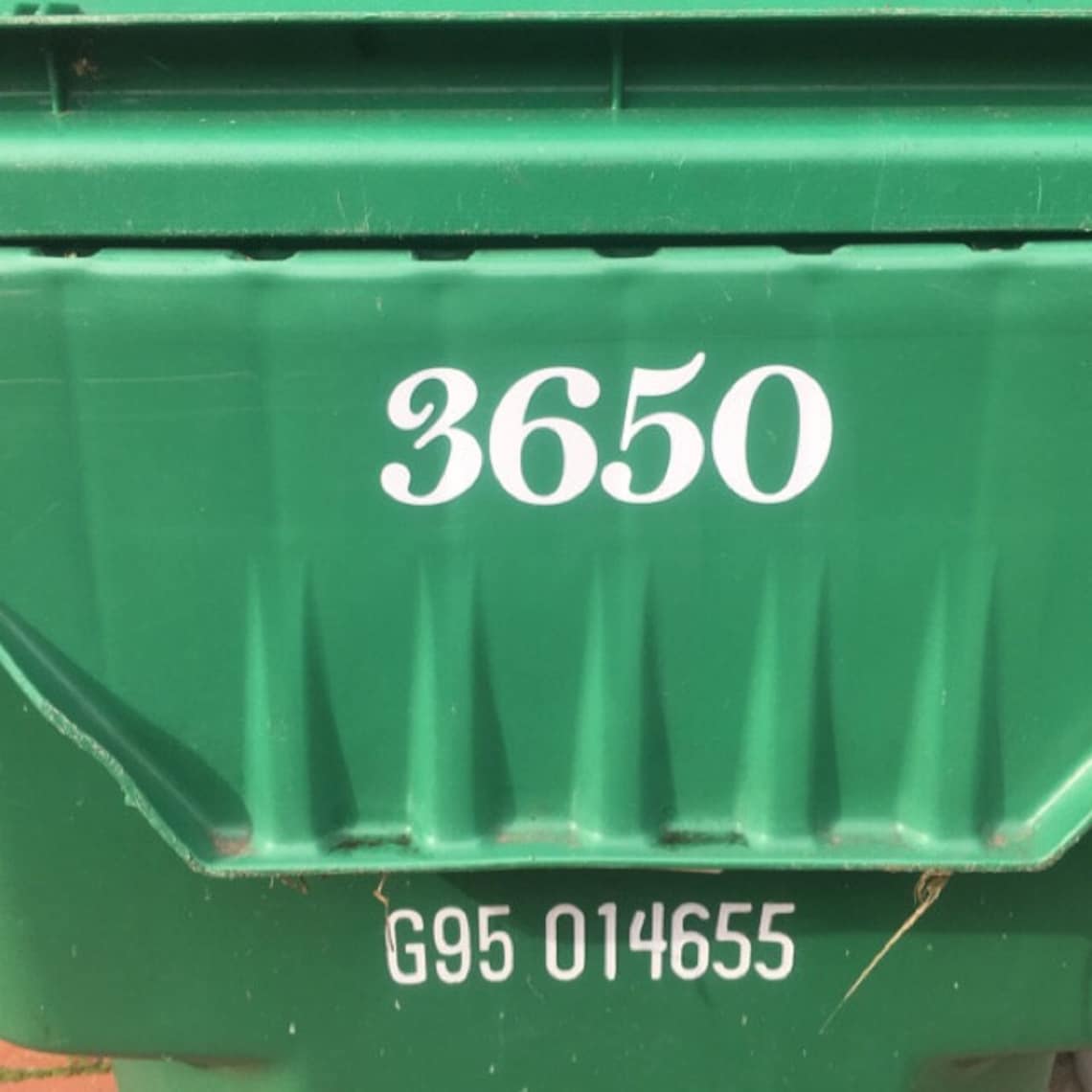 Custom House Number Decal for Trash Can or Dumpster - Etsy