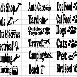 SMALL Storage Label or Decal for Holiday Storage and Pet Food decal ...