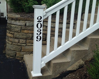 Mailbox Modern Numbers Vinyl Decal | Honey Bee Hive Modern Vinyl Decal ...