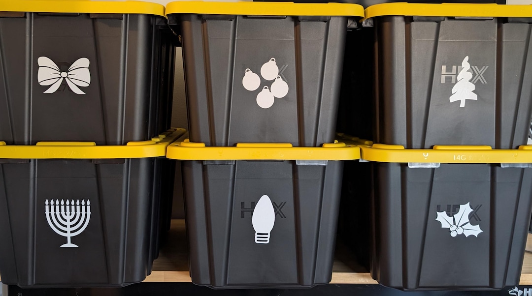 Storage Bin Decals for Storage Totes - Etsy