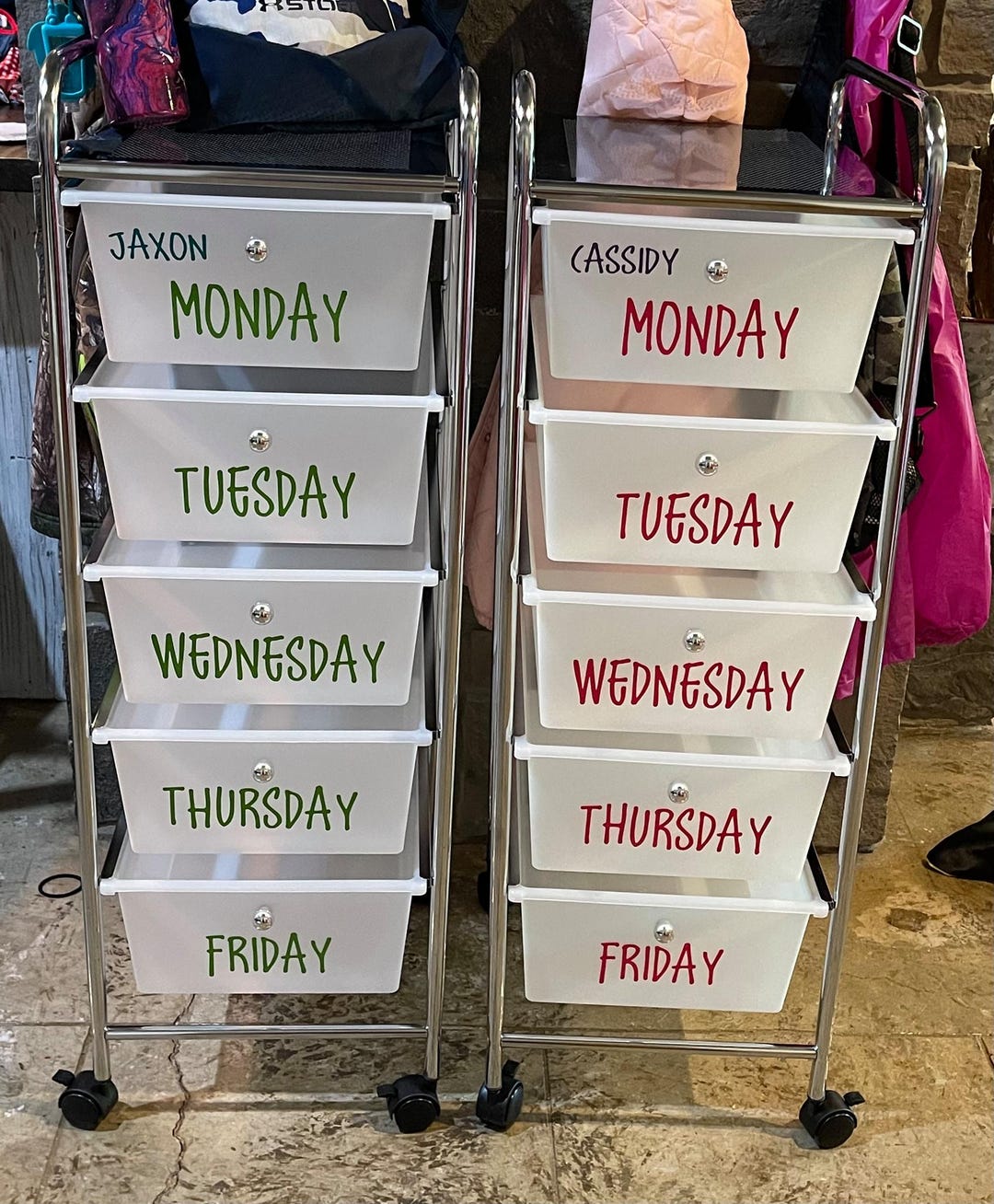 Days of the Week Label Set (decals Only) - Etsy