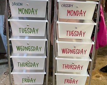 Themed Days of the Week Stickers - Etsy