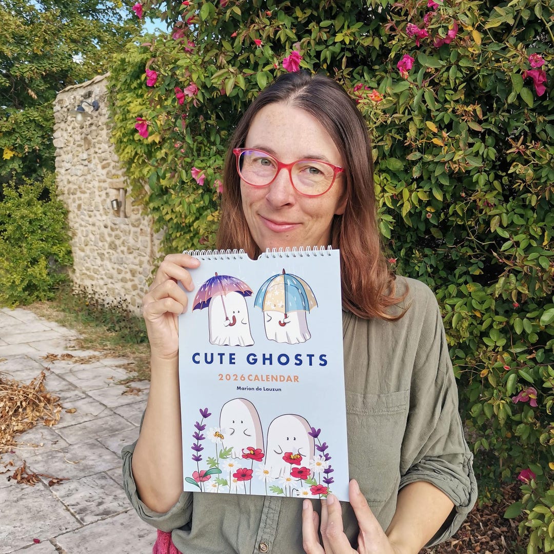 2026 Calendar Illustrated | Spooky Cute Ghost Calendar | Whimsical Slow ...