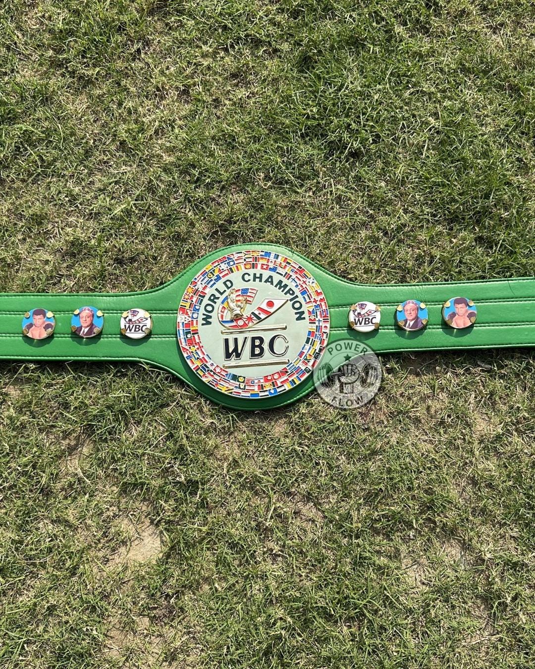 WBC World Champion Boxing Belt – Green Replica Championship Title - Etsy