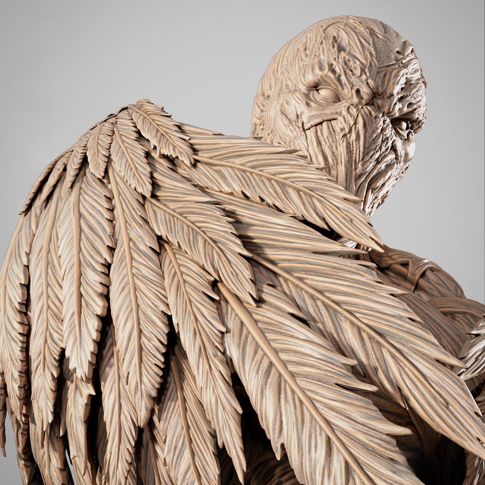 Fallen Angel Warrior Portrait Bust 365mm | Dark Fantasy Character Bust ...