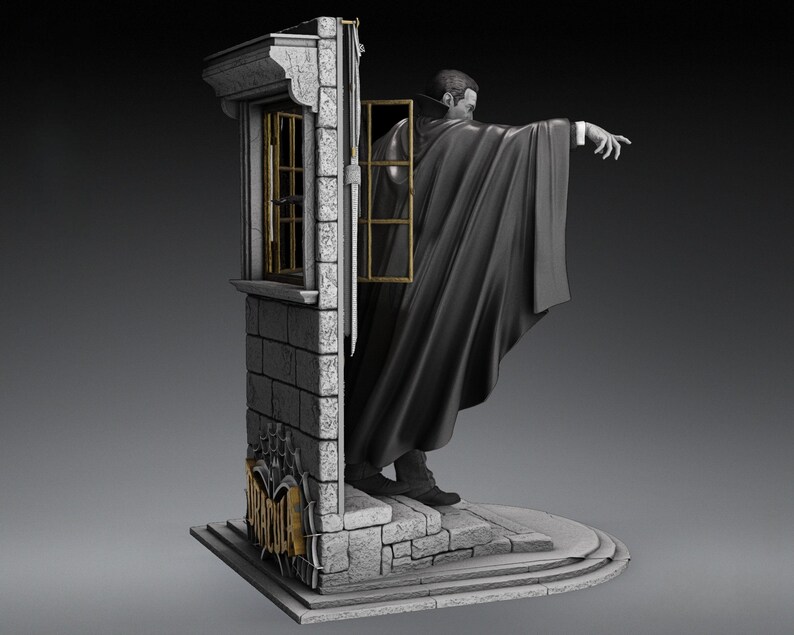 Gothic Vampire Lord Statue | Classic Horror Figure | STL 3D PRINT Files ...
