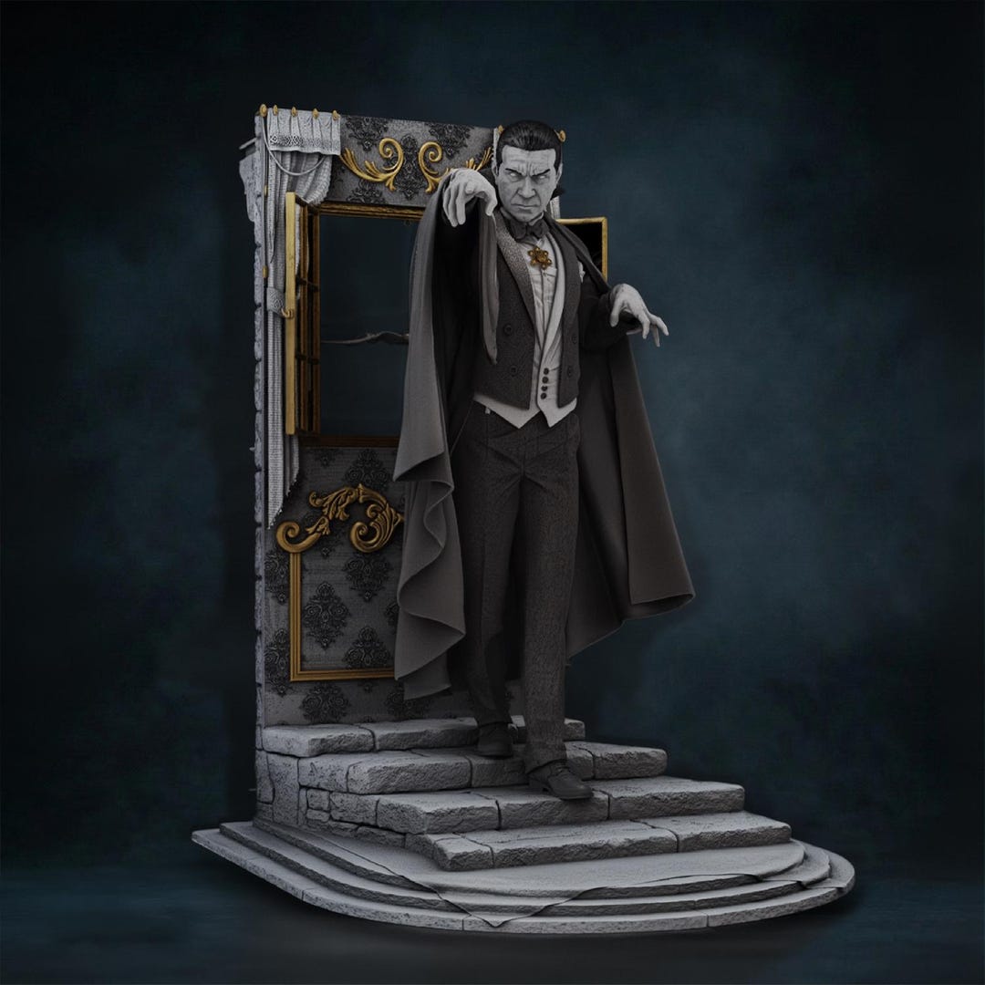 Gothic Vampire Lord Statue | Classic Horror Figure | STL 3D PRINT Files ...