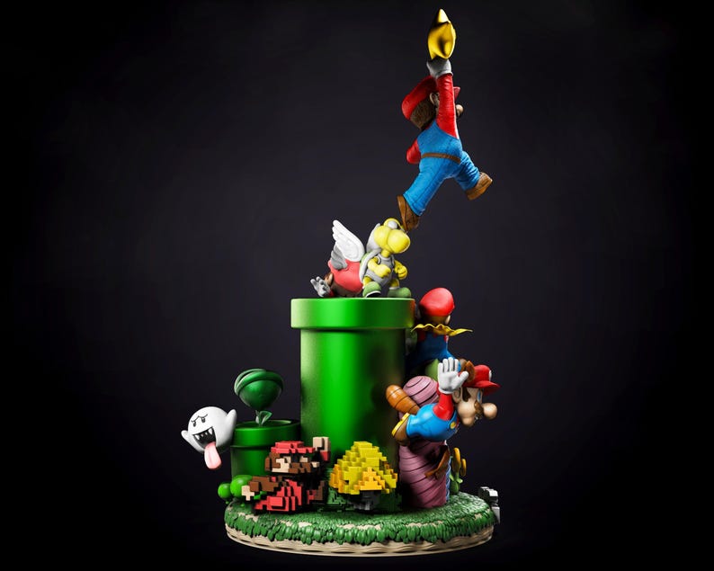 Super Mario Diorama Complete | All Pieces Included | STL 3D PRINT Files ...