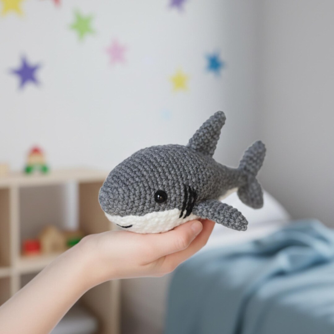 Crochet Shark Amigurumi Pattern PDF | Easy Beginner Friendly Stuffed ...