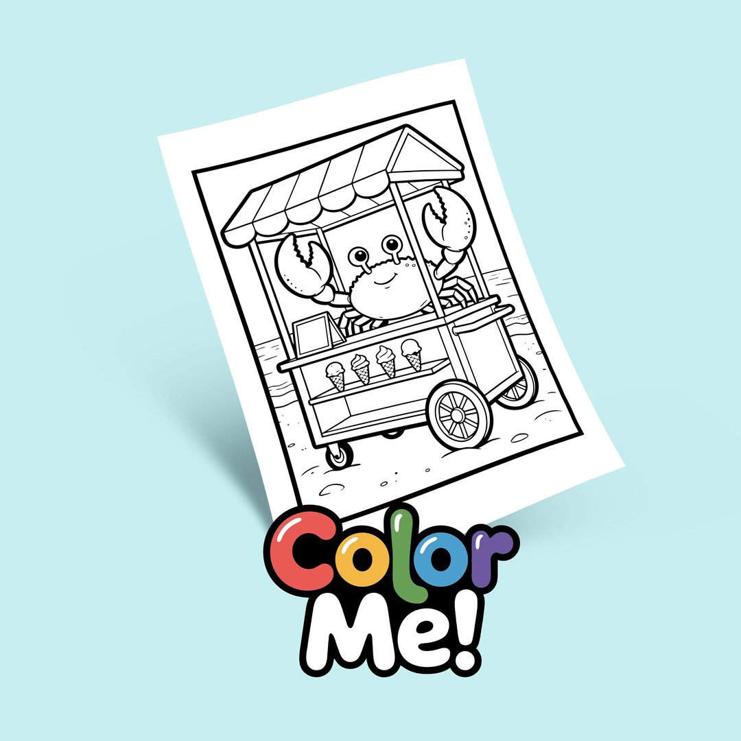 Cute & Funny Animal Coloring Page for Kids | Printable Cartoon Animals ...