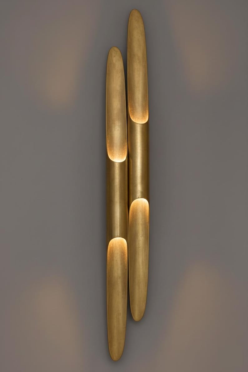 Pair of Vintage Wall Lamp Brass Antique Finish Handcrafted Wall Sconce ...