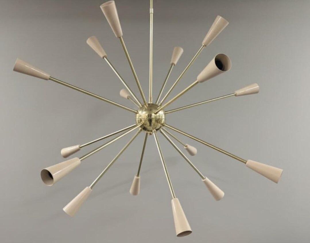 Mid Century Style Sputnik Chandelier - 16 Light Atomic Starburst ...