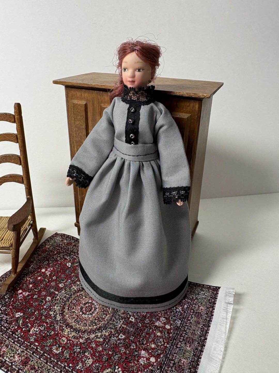 Historic Period Doll Dress, Mourning Costume for 6-inch Doll (not Inc ...