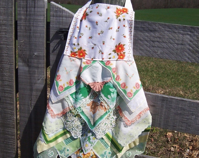Handkerchief Apron Bib Front Granny Chic Farmhouse Style - Etsy