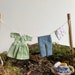 Miniature Clothesline and Laundry Basket 1/12 Scale Hand - Etsy
