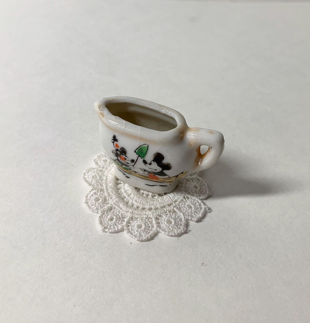 Mickey Mouse Miniature Pitcher, Made in Japan, Part of Doll Dishes Set ...