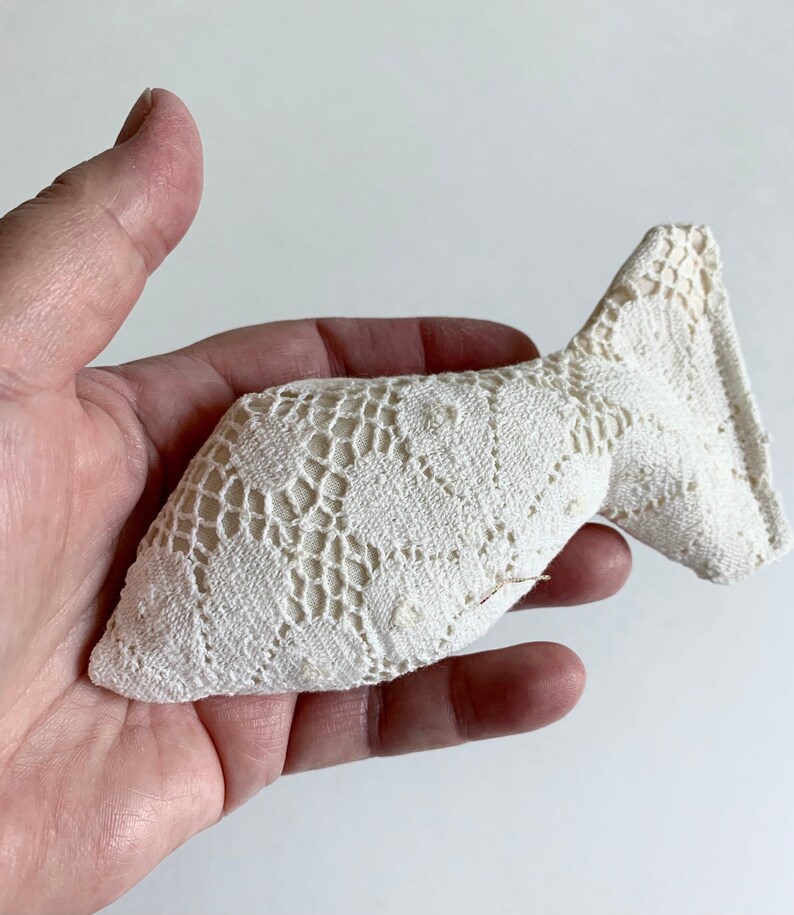 Bowl Fillers Fabric and Lace Fish and Seashells for Coastal - Etsy