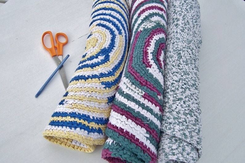 Crocheted Rag Rug Tutorial Directions to Make Your Own Rug - Etsy