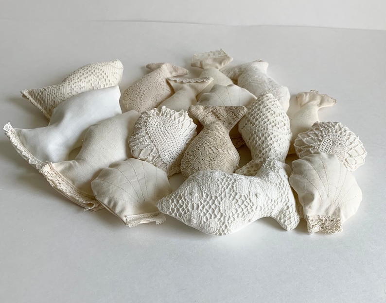 Bowl Fillers Fabric and Lace Fish and Seashells for Coastal | Etsy