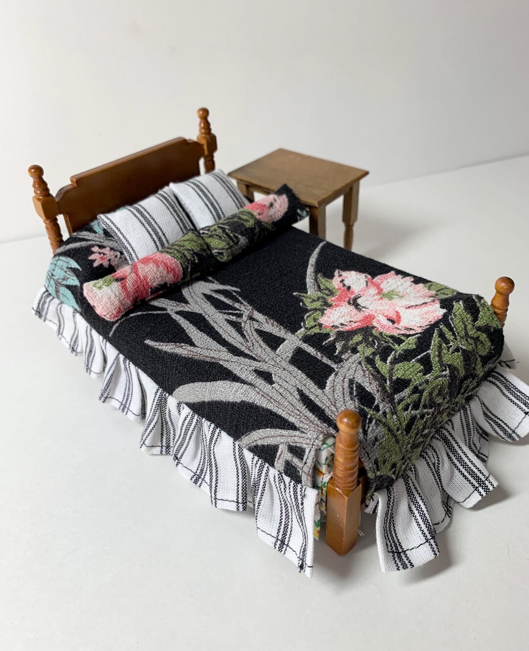 Bed Linens for 1:12 Dollhouse Scale Bed (not Inc) Made From Vintage ...