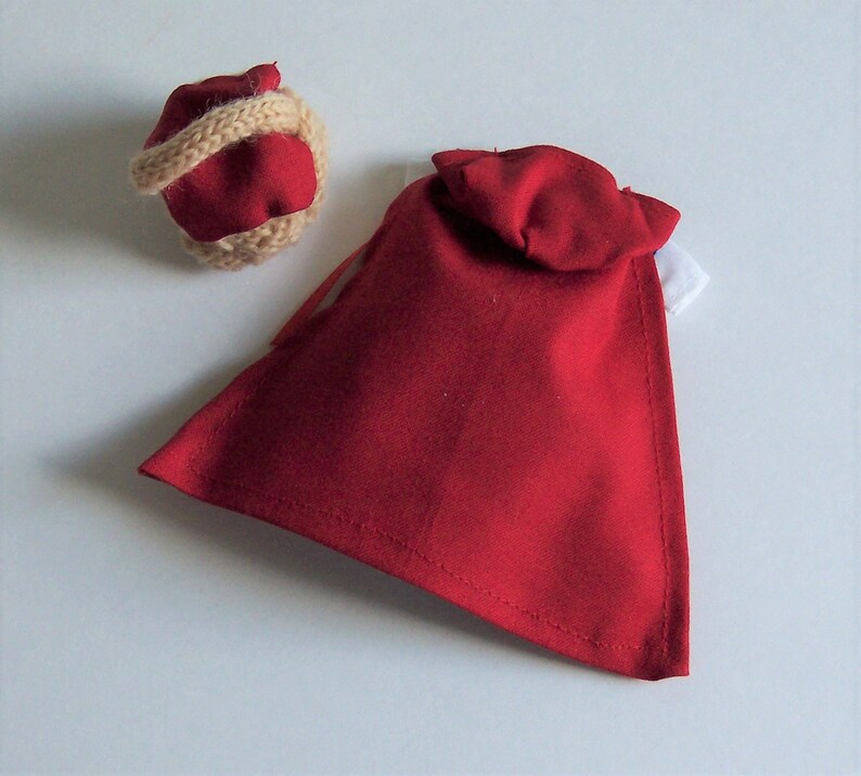 Miniature Red Riding Hood Dress Cape and Basket 1:12 Scale | Etsy