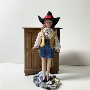 Miniature Cowgirl Clothes for 6-inch Doll, 1/12 Scale Dollhouse ...