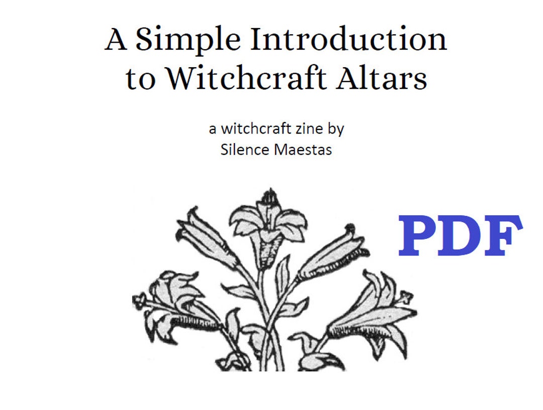 A Simple Introduction to Witchcraft Altars - PDF Zine - Witchcraft Zine ...