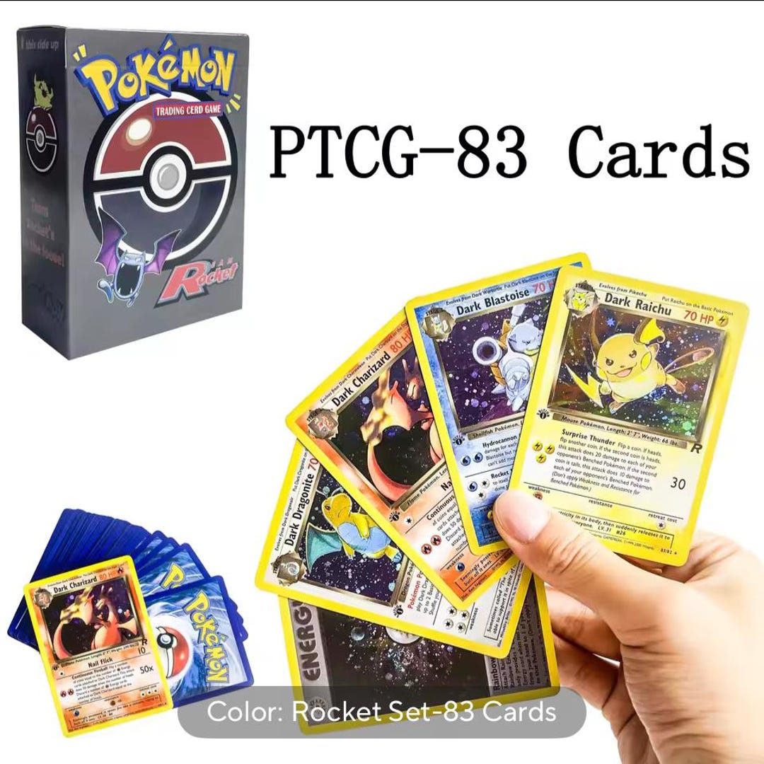 Pokemon Team Rocket 83/83 First Edition Complete Set Proxy Replica Fan ...