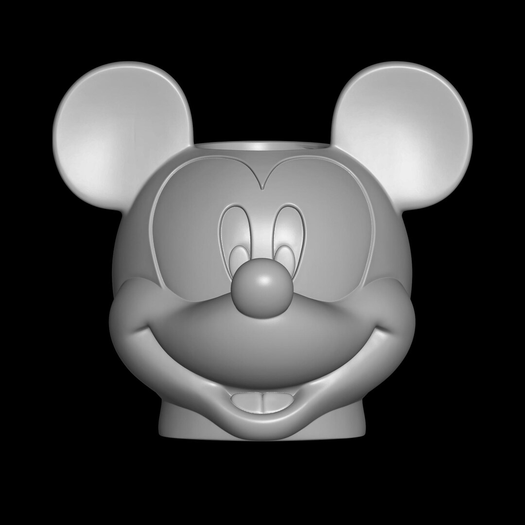 3D Printed Mickey Mouse Planter STL File: Pencil Holder, Container ...