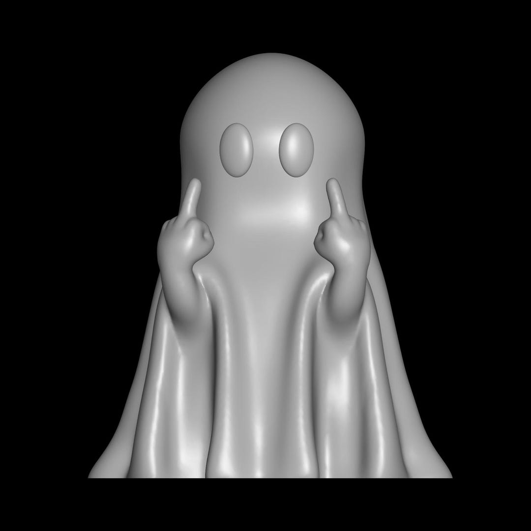Middle Finger Ghost STL File for 3D Printing, Horror Miniature - Etsy