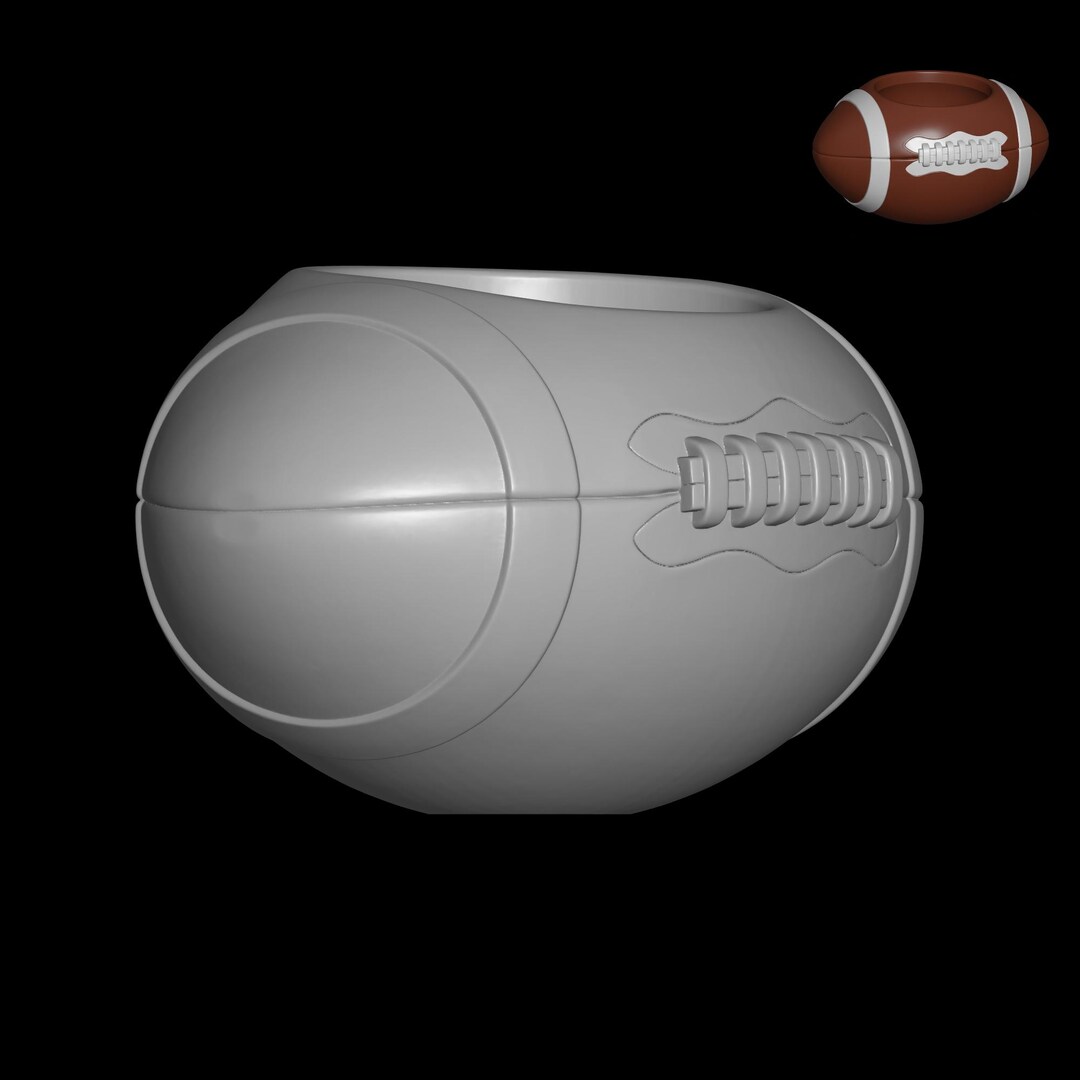 American Football Planter, Container & Pencil Holder STL File for 3D ...