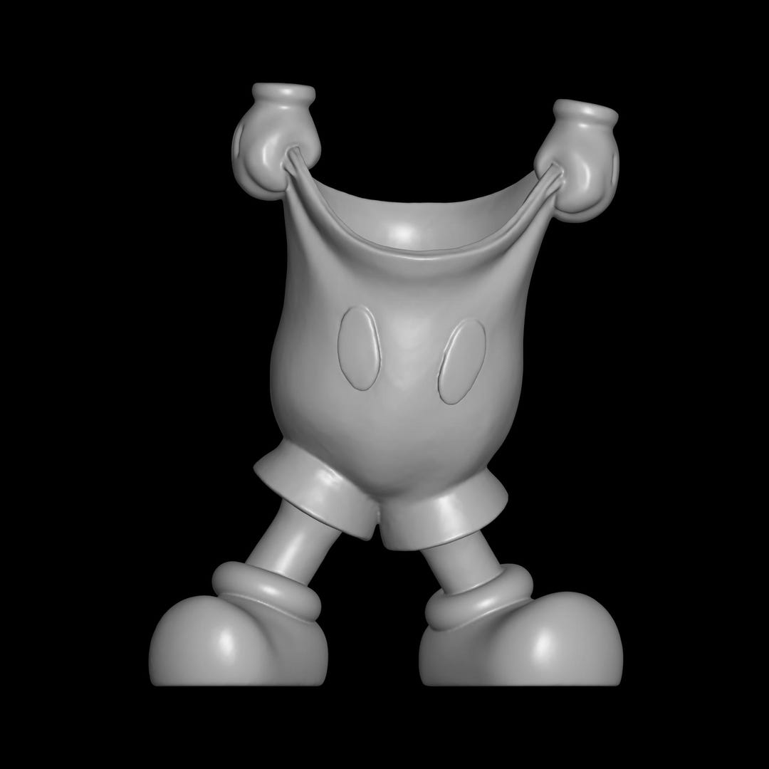3D Printed Mickey Mouse Planter STL File: Pencil Holder, Container - Etsy