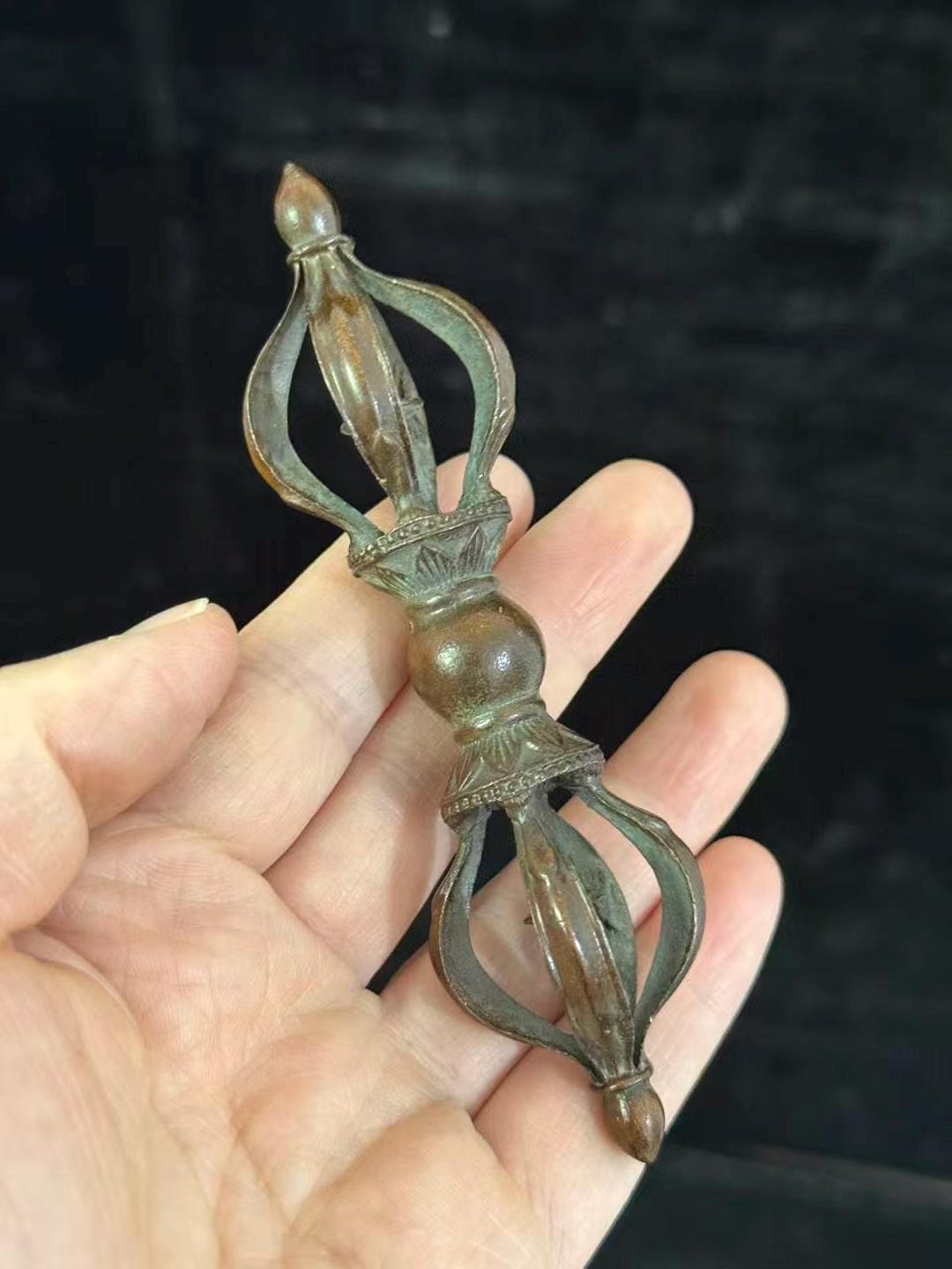 Vintage Tibetan Copper Pestle Vajra Pendant Buddhist Meditation Tool ...
