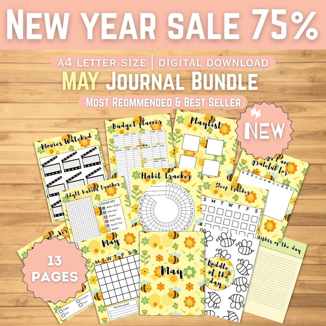 May Journal Bundle - Fruits - PRINTABLE Journal Pages - PRE-COLOURED ...