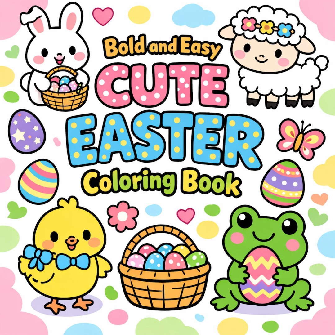 Easter Coloring Book for Kids – 87 Printable Pages (PDF Download - Etsy