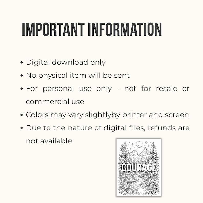 Adult "courage" Coloring Page Printable – Intricate Floral & Mandala ...
