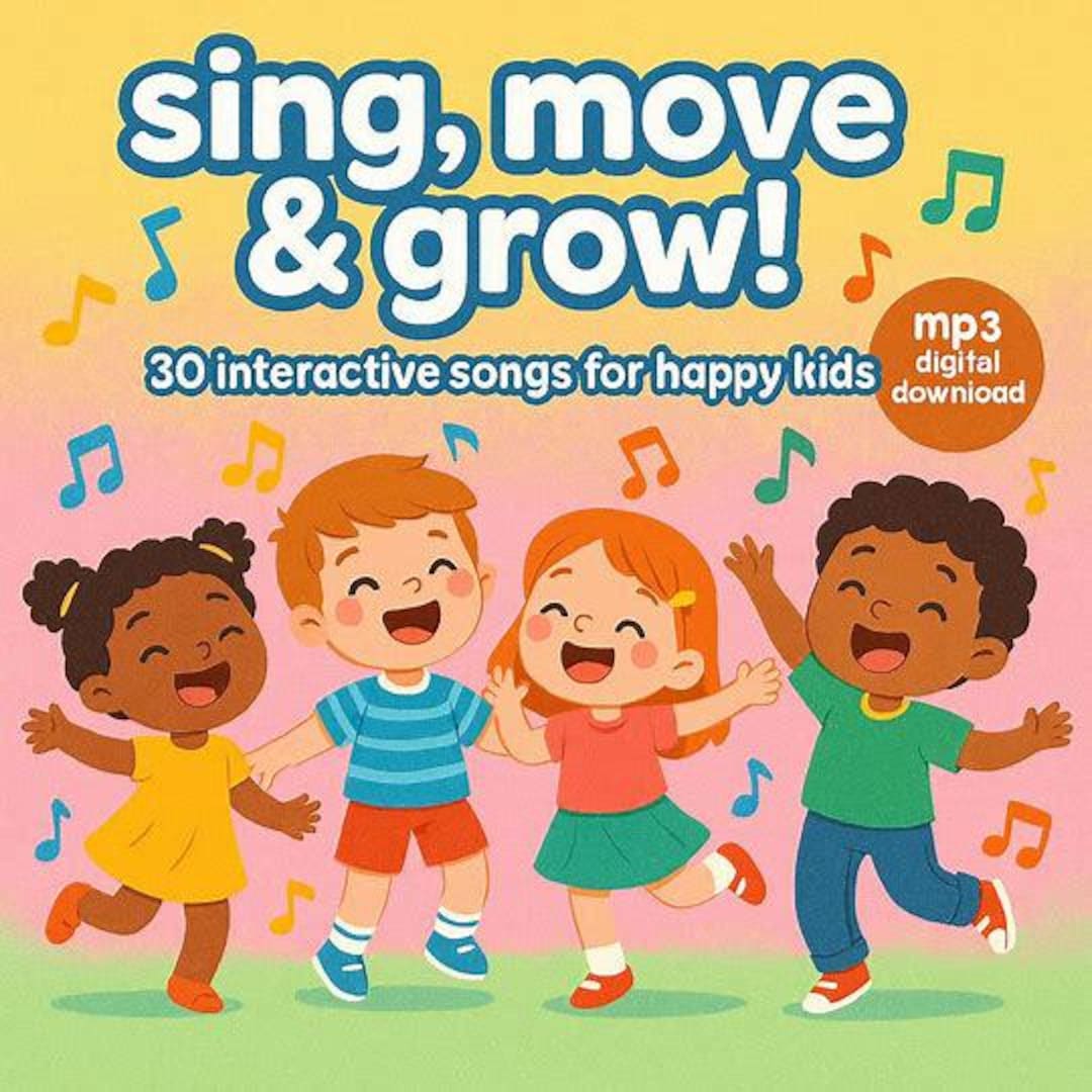 Sing, Move & Grow! 30 Interactive Songs MP3 for Happy Kids - Etsy