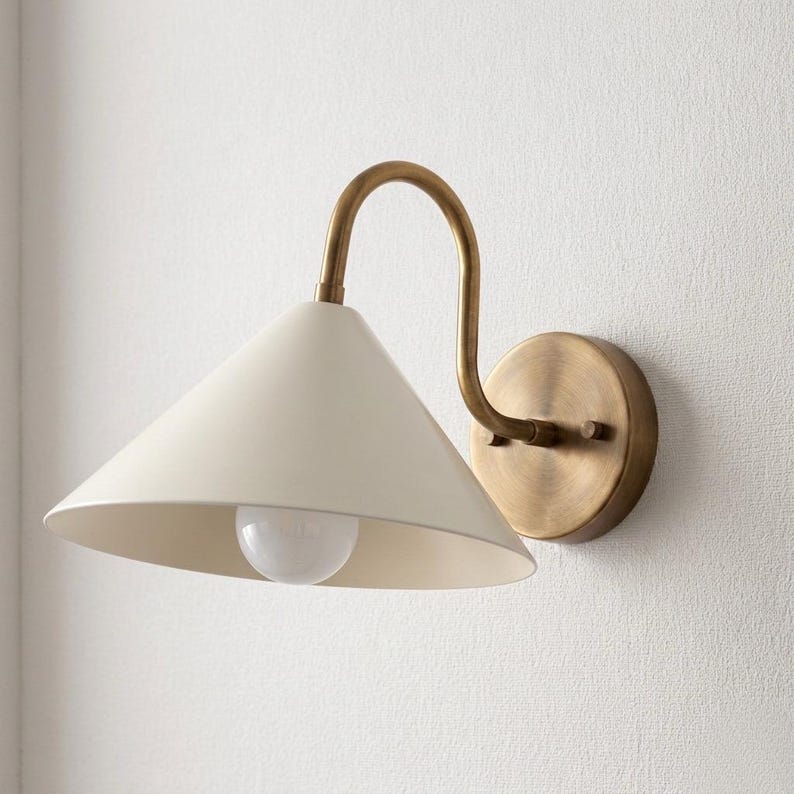 Buy Modern Cone Wall Sconce for Bedside Lighting - Minimal Reading Lamp ...
