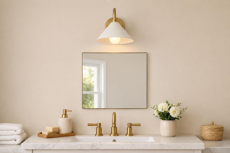 Buy Modern Cone Wall Sconce for Bedside Lighting - Minimal Reading Lamp ...